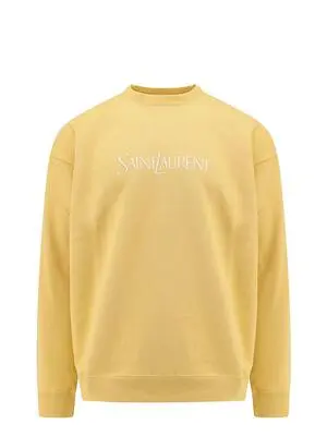 Saint Laurent Cotton Sweatshirt - Yellow