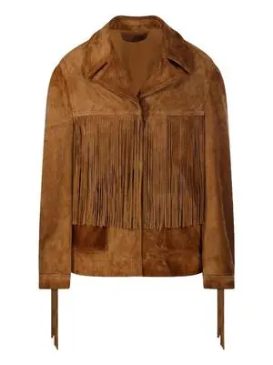GOLDEN GOOSE DELUXE BRAND Golden Goose Leather Biker Jacket With Fringe