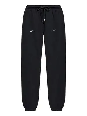 Off-White Stencil Arrow Drawstring Track Pants - Black