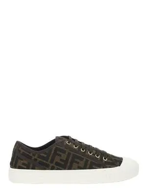 Fendi Monogram Low Top Sneakers - Brown