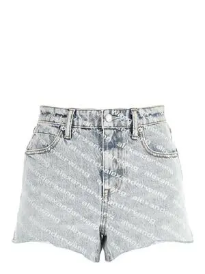 Alexander Wang Alexander Wang Printed Denim Shorts Printed