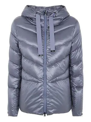 Herno Nylon Down Jacket Cape - Blue