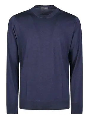 DRUMOHR High Neck Merino Wool Sweater Blue