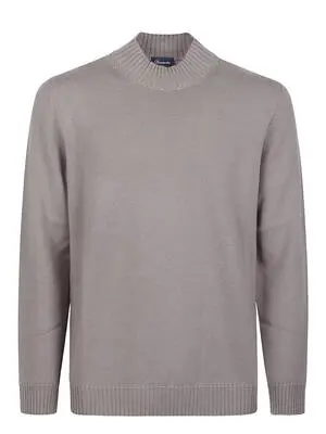 DRUMOHR High Neck Merino Wool Sweater White