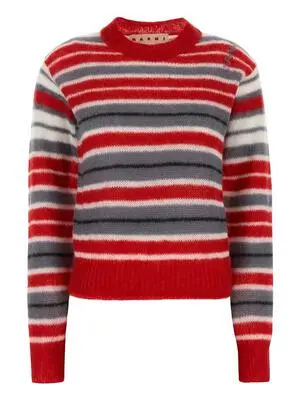 MARNI Striped Mohair-Blend Sweater