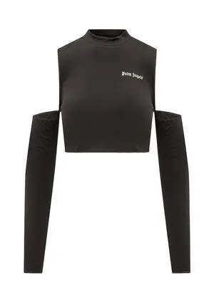 Palm Angels Top With Cut Outs - Black