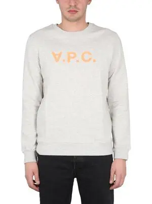 A.p.c. Sweatshirt With V.P.C. Logo Beige
