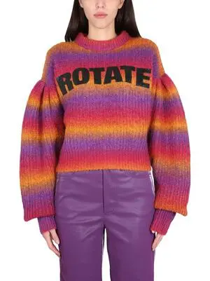 Remain Birger Christensen Crewneck Sweater With Logo - Multicolour