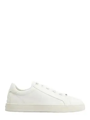 TOD'S Natural Grain Calfskin Sneakers - White