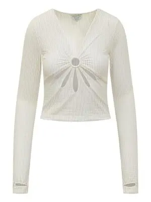 COLLINA STRADA Collina Strada Flower Long-Sleeve Top