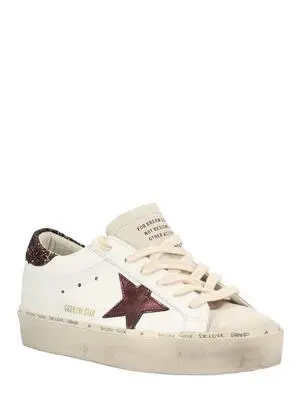Golden Goose Hi-star Leather Sneakers - White/grey/purple/brown