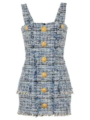 Balmain Dress Light Blue Denim