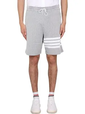 Thom Browne Striped Bermuda Shorts - Grey