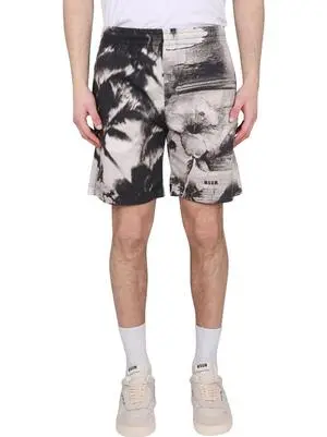 MSGM MSGM Bermuda Shorts With Logo Multicolour