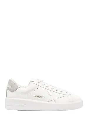 GOLDEN GOOSE PURESTAR Leather Sneakers Silver