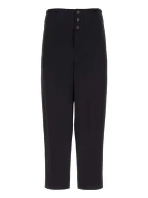 Saint Laurent Crepe Satin Pant - Blue