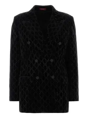 Gucci Stretch Velvet Blazer - Black