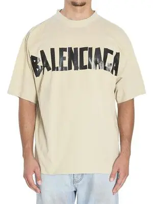 Balenciaga Tape Type T-shirt Beige