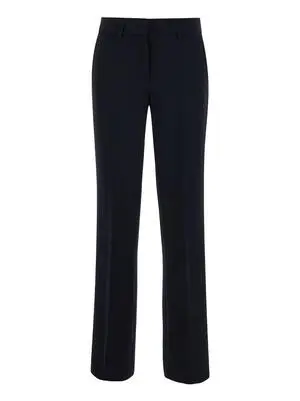 PLAIN Plain Fabric Straight Leg Pants