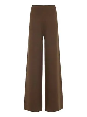 Max Mara Wool And Cashmere Wide Leg Pants - Beige