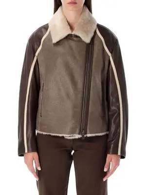 Emporio Armani Leather Jacket Brown