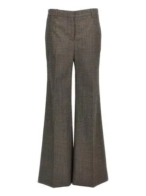 STELLA MCCARTNEY Houndstooth Wool Flared Trousers