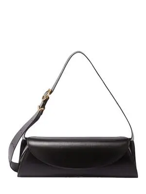 JIL SANDER Leather Shoulder Bag - Black