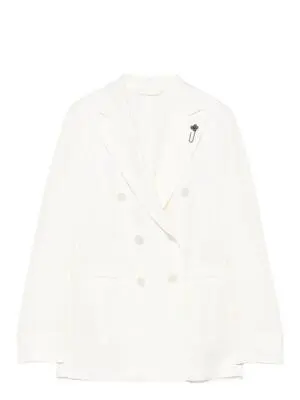 LARDINI Zip-Up Jacket Beige