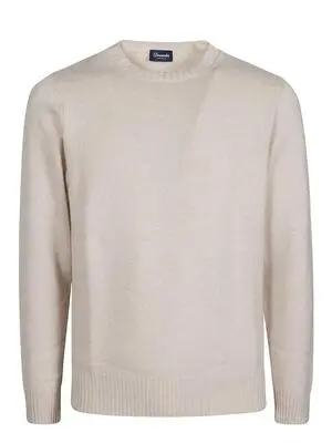 DRUMOHR Round Neck Cashmere Sweater Beige