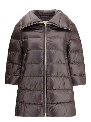 Herno Quilted Midi Down Jacket - Brown