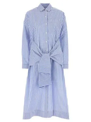 PHILOSOPHY DI LORENZO SERAFINI Philosophy Di Lorenzo Serafini Striped Embroidered Shirt Dress