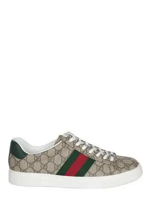 Gucci Leather Sneakers - Beige