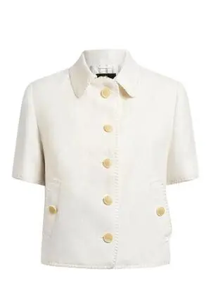 Etro Etro Pegaso Linen Jacket Beige