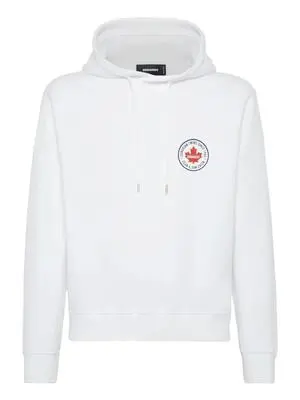 Dsquared2 Cotton Zip-Up Sweatshirt White