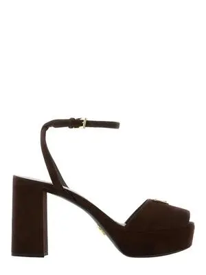 PRADA Suede Platform Sandals