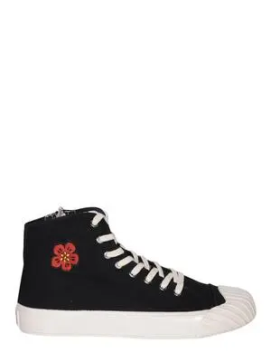Kenzo Low-top Cotton Sneakers - Black