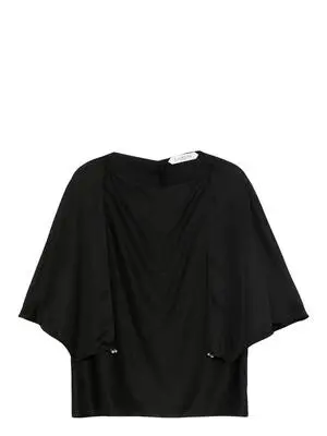 LANVIN Open Sleeve Top - Black