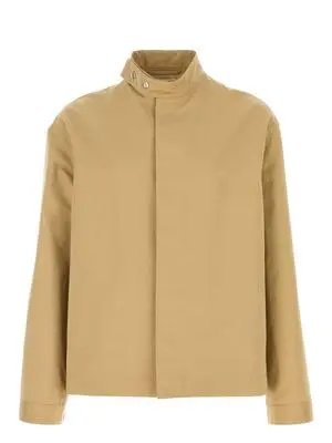 JIL SANDER Cotton Blend Jacket - Beige O Tan