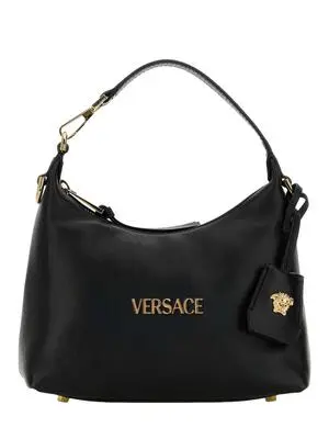 Versace Hobo Handbag With Tag - Black