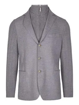 Eleventy Eleventy Wool Jacket Medium Gray, Sand