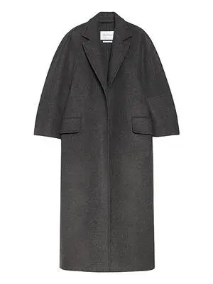 Max Mara Double-Breasted Wool And Cashmere Coat Grey