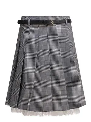 SELF-PORTRAIT Pleated Miniskirt - Grey