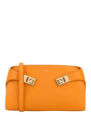 FERRAGAMO Leather Crossbody Bag - Orange