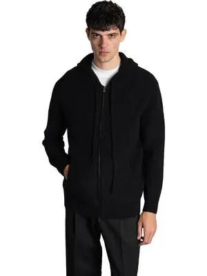 BALLANTYNE Hooded Knitwear - Black