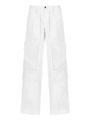 Dsquared2 Cotton Cargo Trousers White