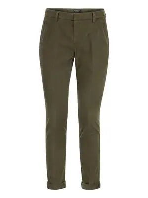 DONDUP Gaubert - Slim-fit Gabardine Trousers Olive Green