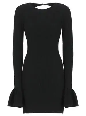Remain Birger Christensen Sleeveless Mini Dress With Ruffled Hem Black