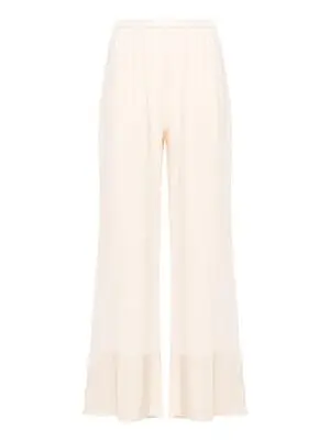 FORTE_FORTE Satin Envers Palazzo Trousers Beige