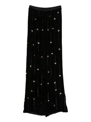 FORTE_FORTE Satin Envers Palazzo Trousers Black