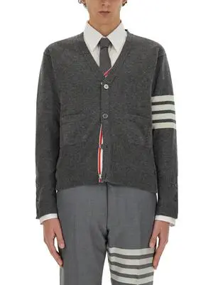Thom Browne V-neck Cashmere Cardigan - Grey